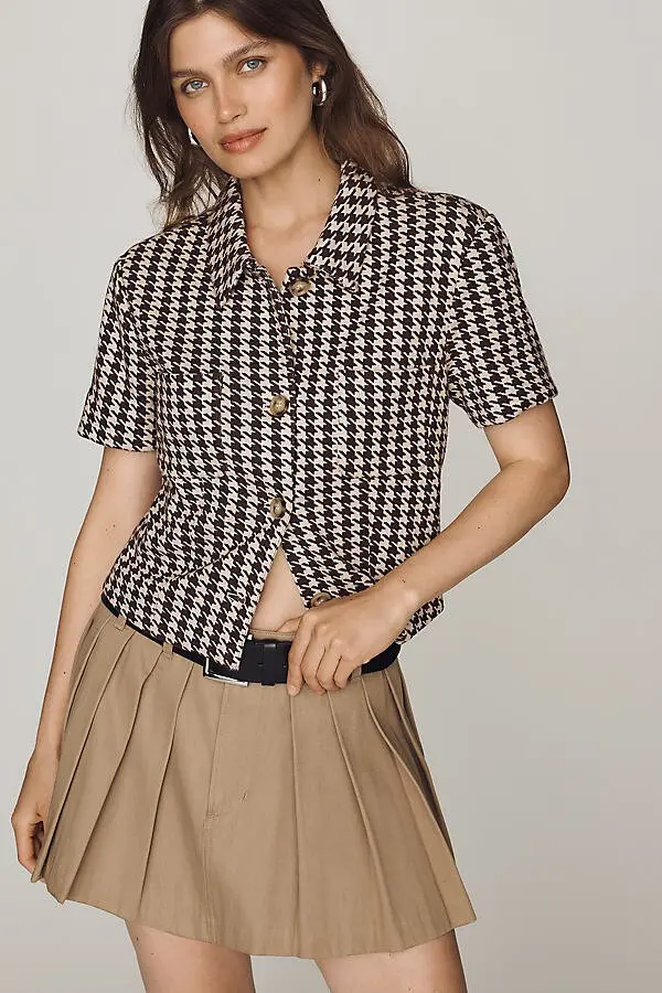 DOLAN LEFT COAST Houndstooth Shirt Jacket
