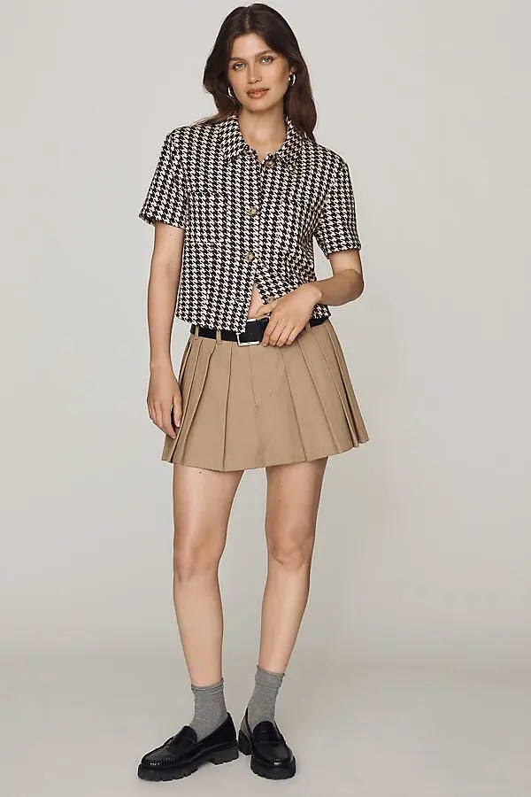 DOLAN LEFT COAST Houndstooth Shirt Jacket