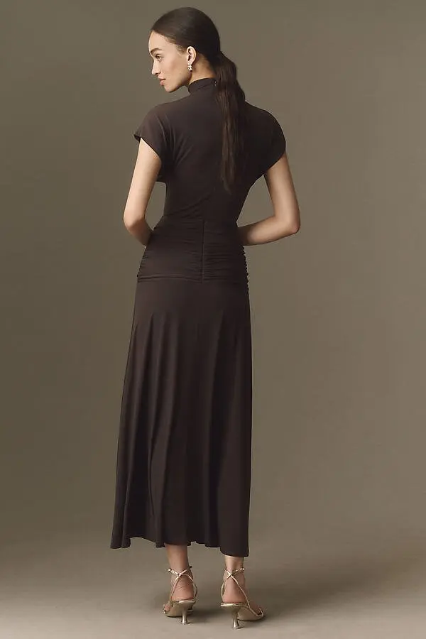 SIEMPRE Tie-skirt Jersey Maxi Dress