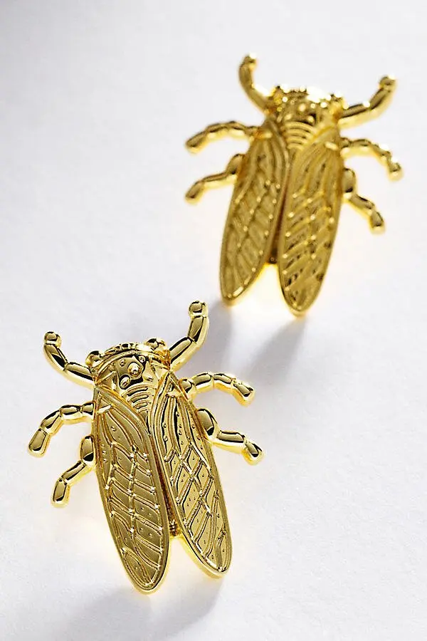 GOLDBUG COLLECTION Stay' Alive Post Earrgs - Gold