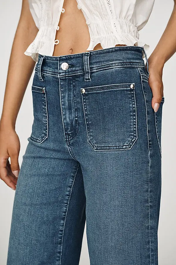 FRAME Le Slim Palazzo High-rise Cropped Wide-leg Jeans