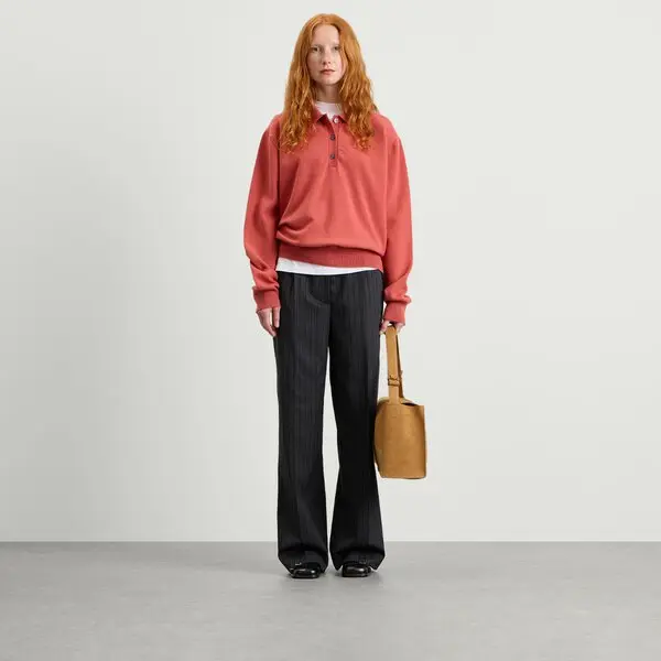 RÓHE Classic Knitted Polo - Washed Red