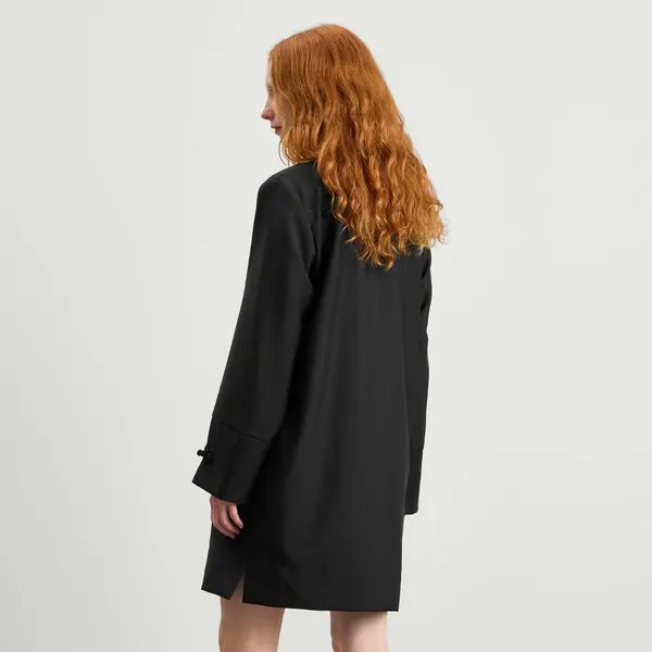 RÓHE Pankou Closure Mini Dress In Wool-mohair Blend