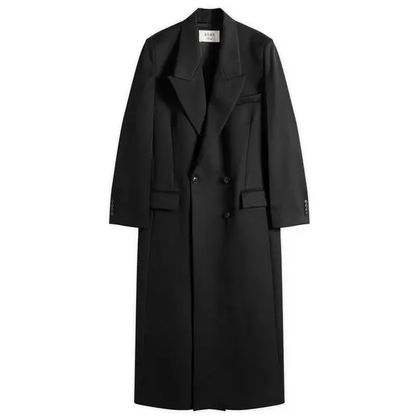 RÓHE Double Breasted Tailored Coat - Black
