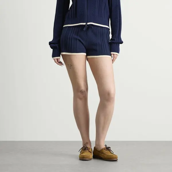 Adidas Knit Shorts With Embroidered Branding