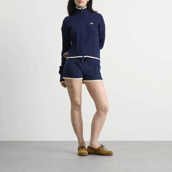 Adidas Knit Shorts With Embroidered Branding