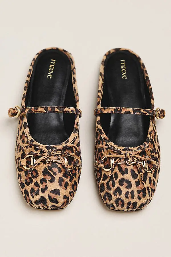 Maeve Horsebit Mule Ballet Flats - Cheetah