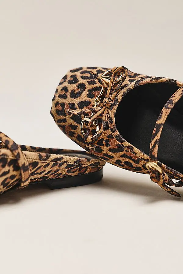 Maeve Horsebit Mule Ballet Flats - Cheetah