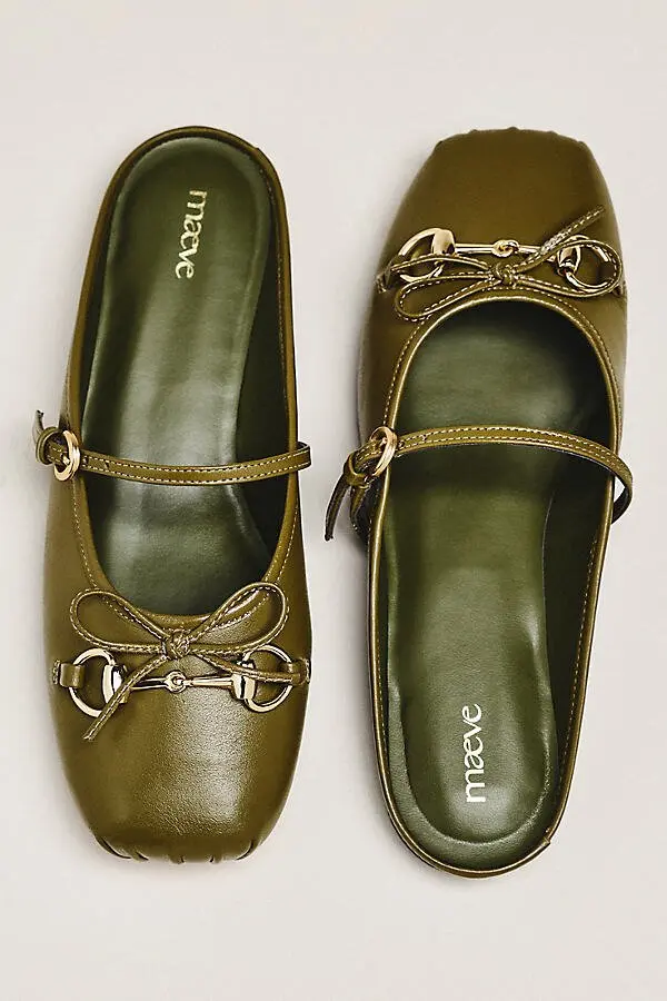 Maeve Horsebit Mule Ballet Flats