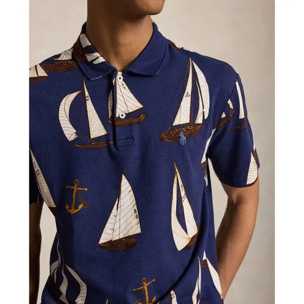 Ralph Lauren Standard Fit Sailboat Jersey Polo Shirt