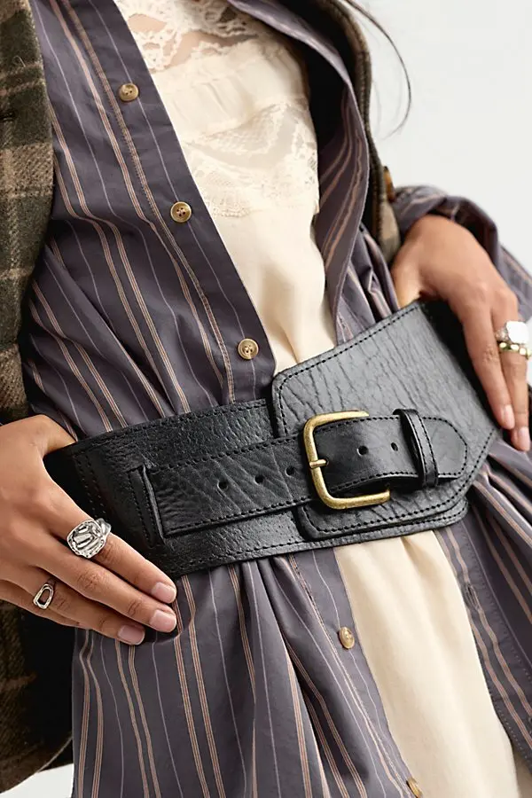 Free People Leather Waist Belt