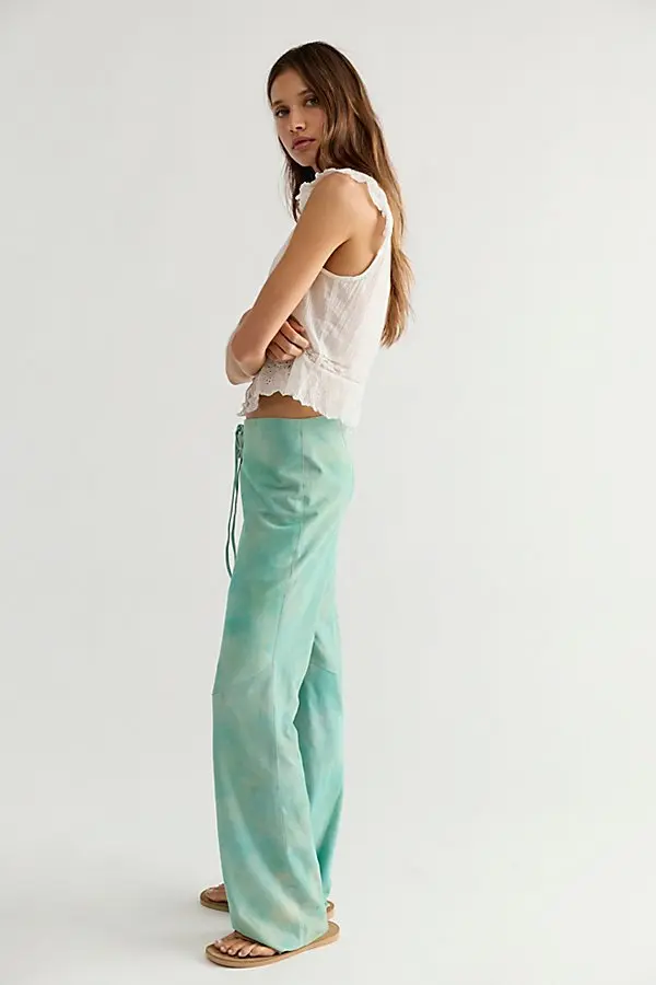 NIGEL PRESTON Lace-up Suede Pants