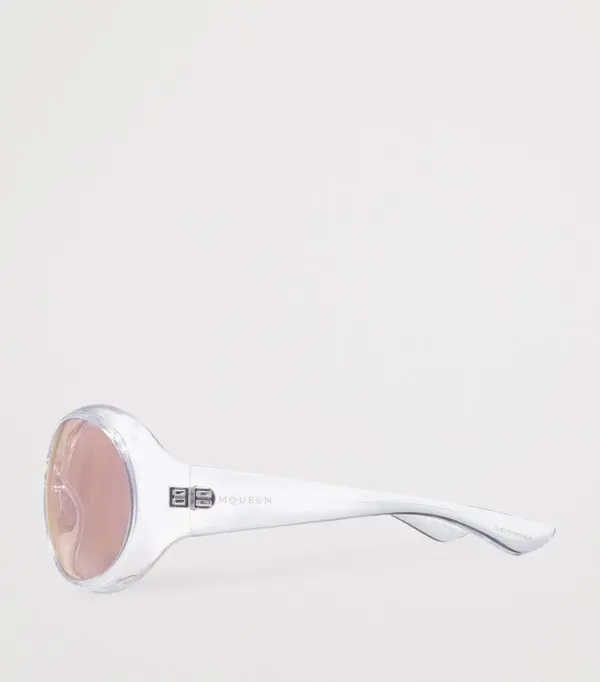 Alexander McQueen Transparent Round Kate Sunglasses