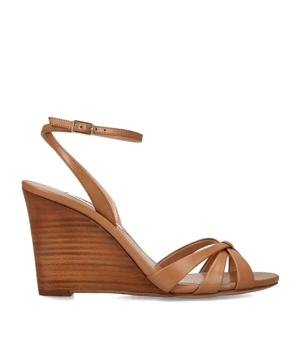 AQUAZZURA Leather Tati Slingback Sandals 85 - Beige