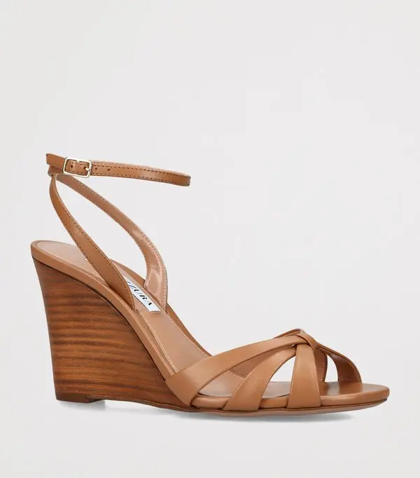 AQUAZZURA Leather Tati Slingback Sandals 85