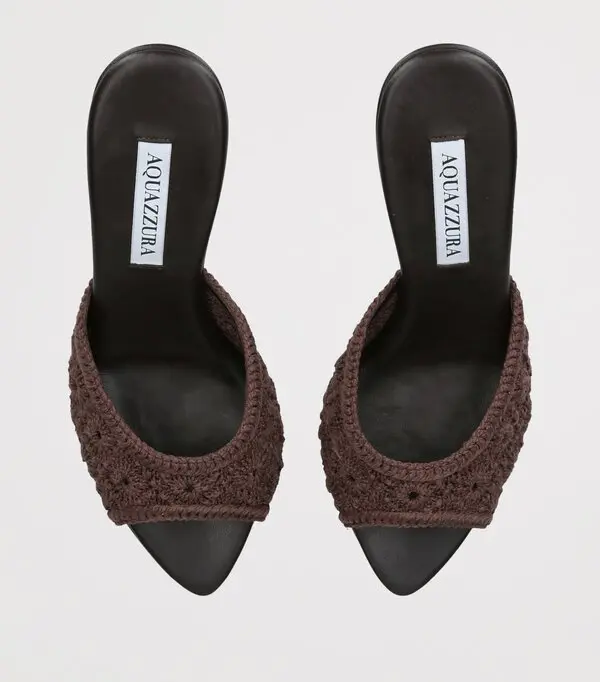 AQUAZZURA Woven Loom Mules 85