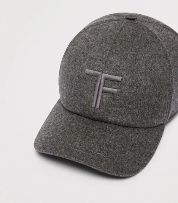 TOM FORD Cashmere Logo Baseball Cap