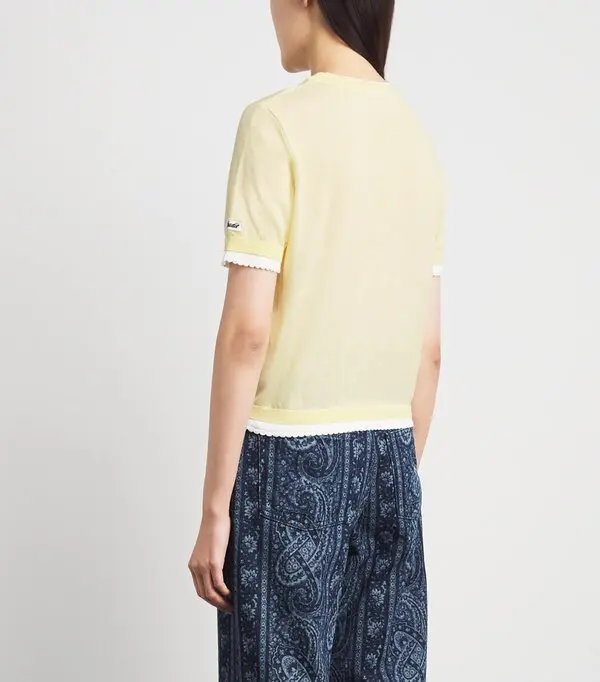 Claudie Pierlot Scalloped Layered Sweater
