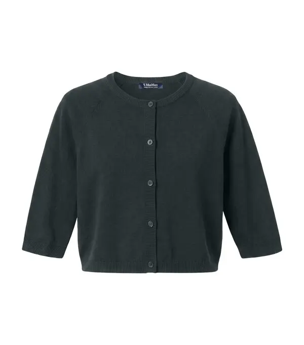 Max Mara Cotton-silk-cashmere Cardigan - Green