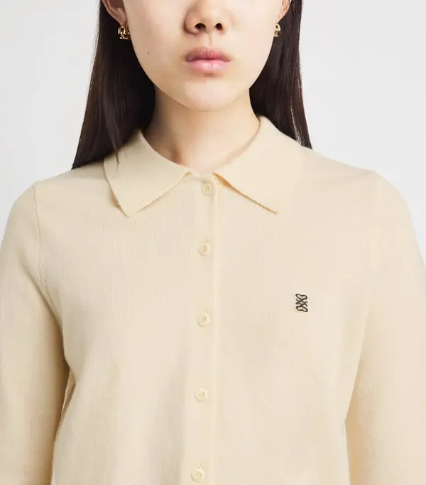 Sandro Wool-cashmere Polo Cardigan