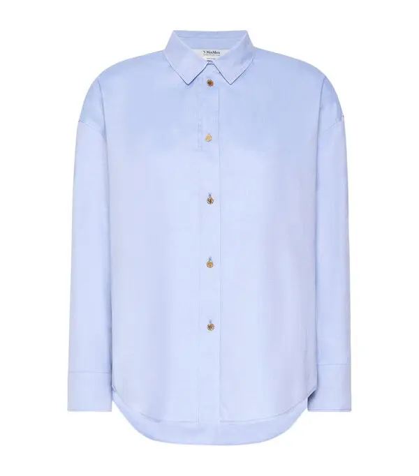Max Mara Cotton Oxford Shirt - Turquoise