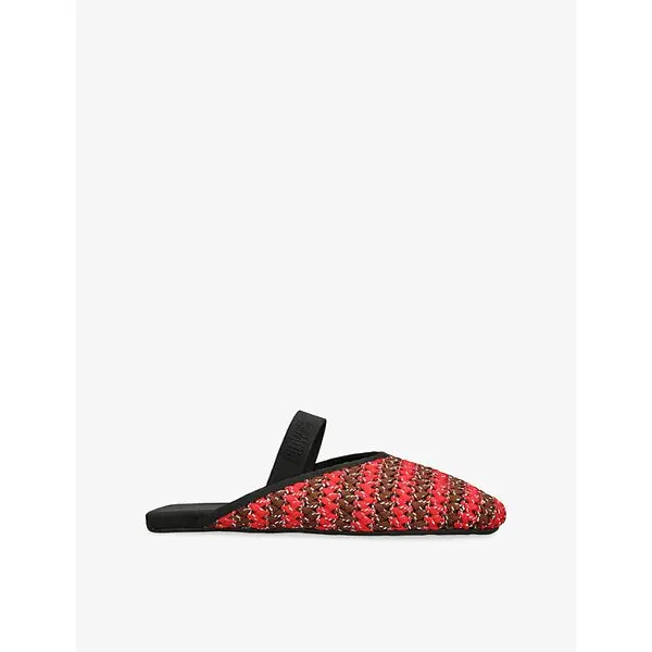 Flowze Woven Mules - Red/other