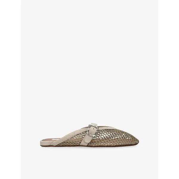 Alaïa Fishnet Mesh Leather Mules