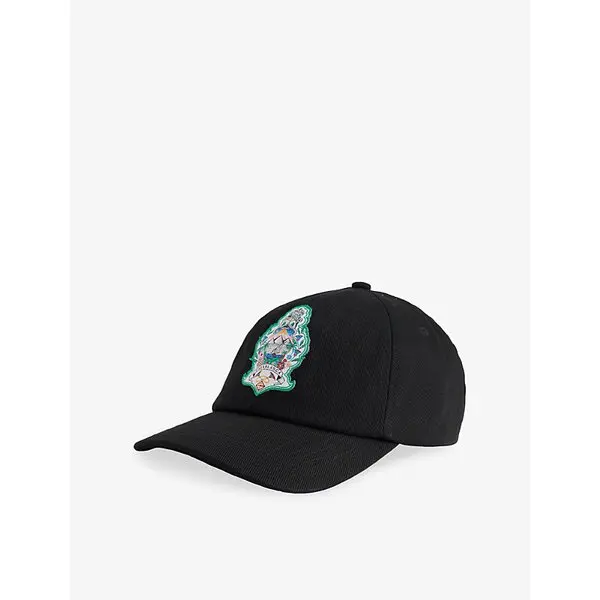 Casablanca Hotel Brand-patch Cotton Cap - Black