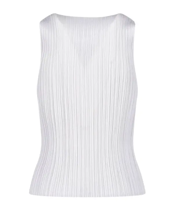 Issey Miyake Sleeveless Pleated Top - No