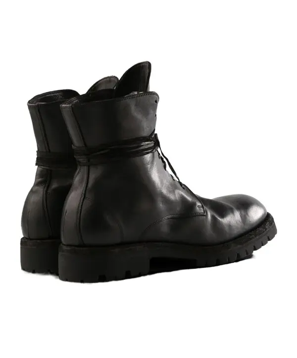 Guidi Lace-up Round Toe Ankle Boots