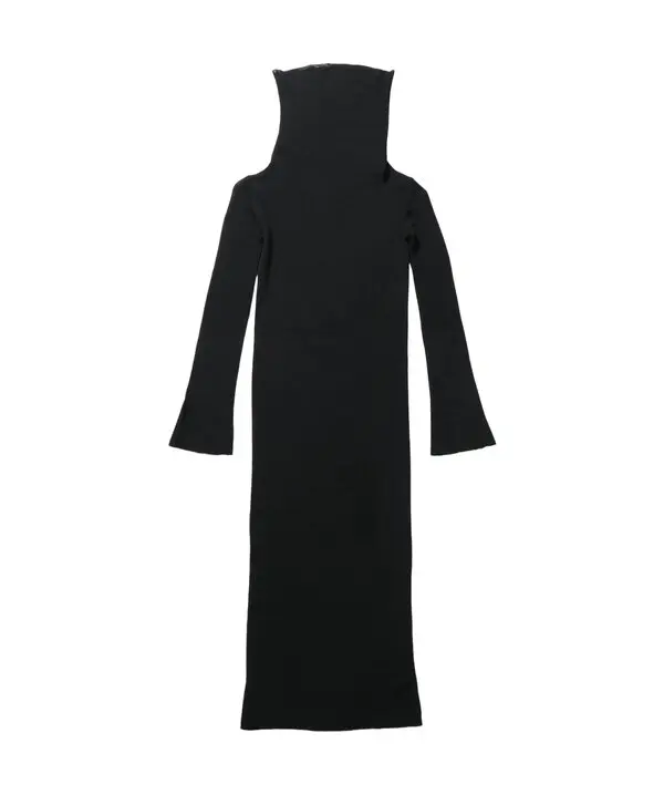ANN DEMEULEMEESTER High Neck Dropped Shoulder Knitted Dress