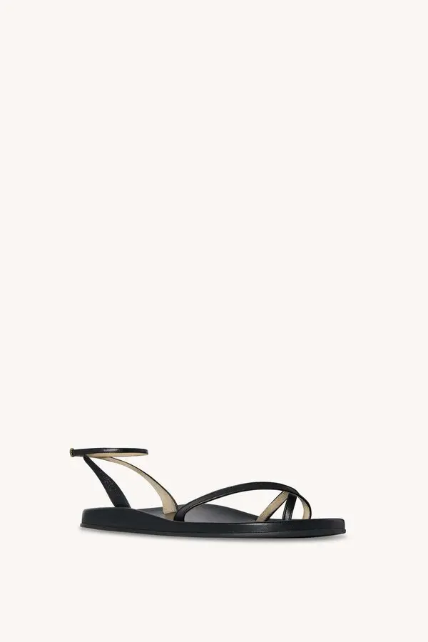 THE ROW Leather Cross-strap Sandals