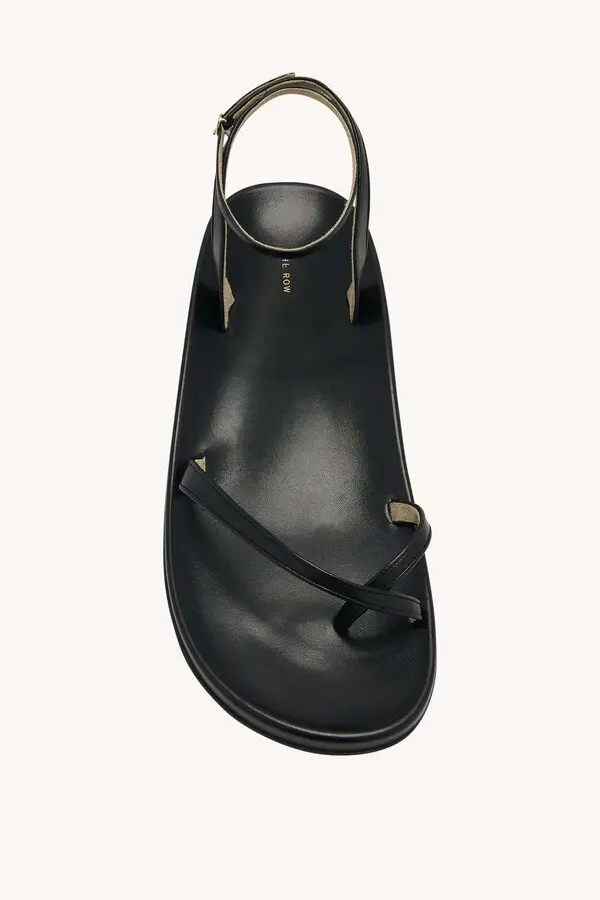 THE ROW Leather Cross-strap Sandals