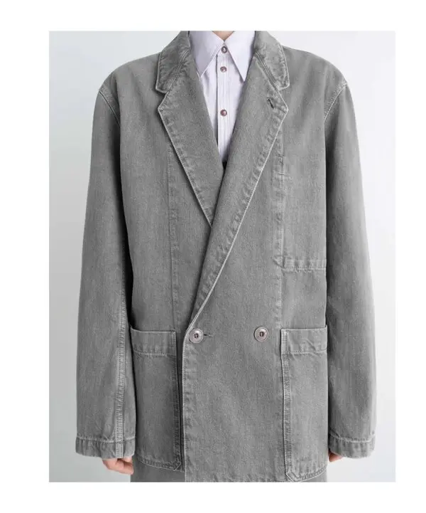 LEMAIRE Double-breasted Denim Blazer