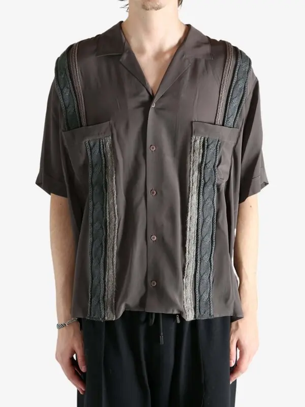 MAGLIANO Cable-knit Panel Shirt
