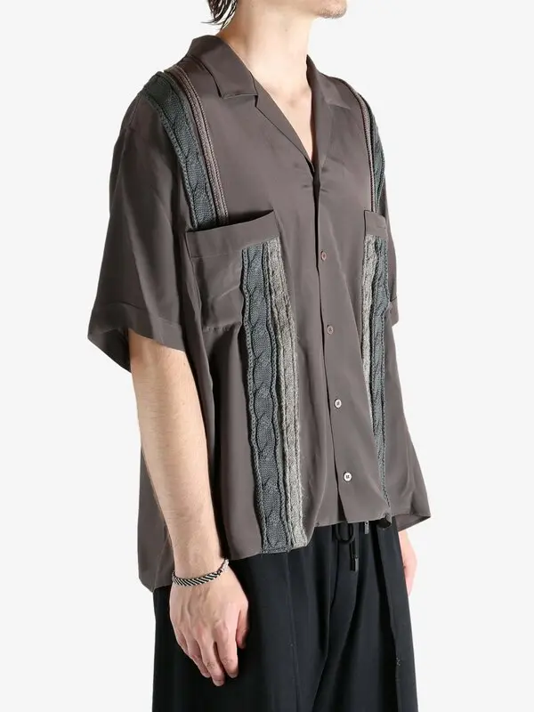 MAGLIANO Cable-knit Panel Shirt