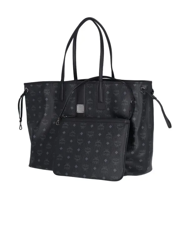Mcm Liz Logo Plaque Top Handle Bag