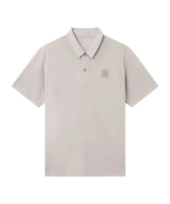 Stone Island Logo Patch Short-sleeved Polo Shirt - Off-white