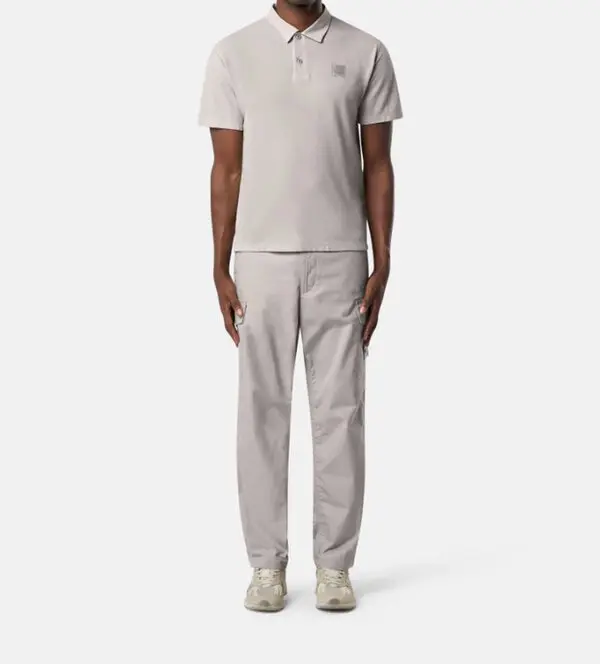 Stone Island Logo Patch Short-sleeved Polo Shirt