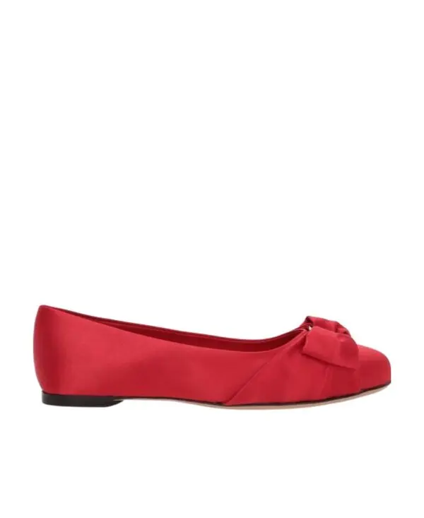 FERRAGAMO Satin Ballet Shoes - Red