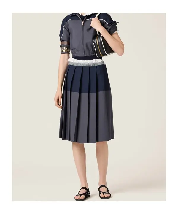 Miu Miu Pleated Midi Skirt