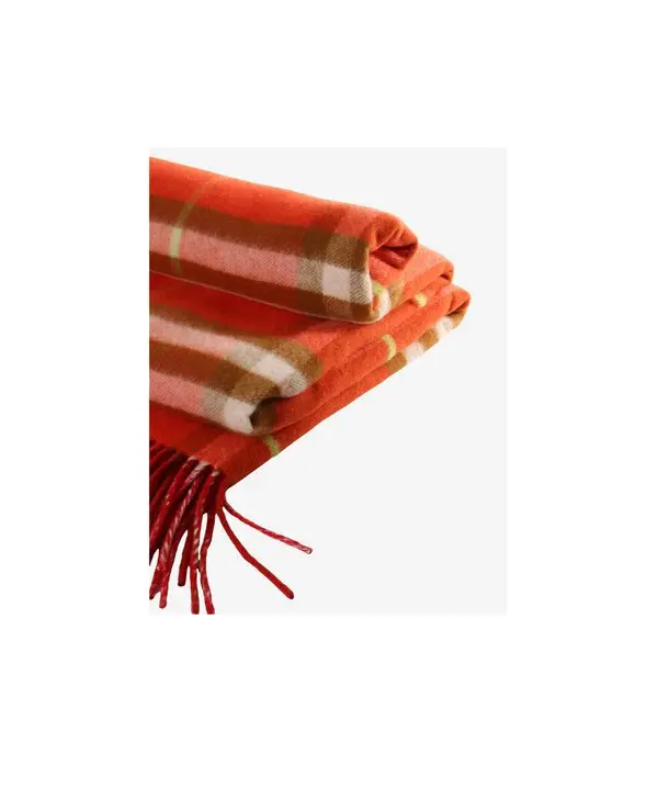 Burberry Checked Fringed Scarf