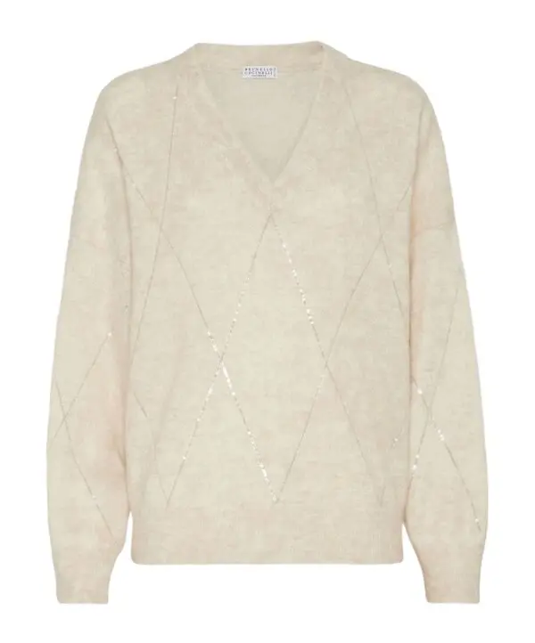 Brunello Cucinelli V-neck Knitted Jumper