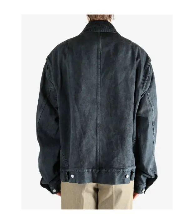 Dries Van Noten Straight Hem Denim Bomber Jacket