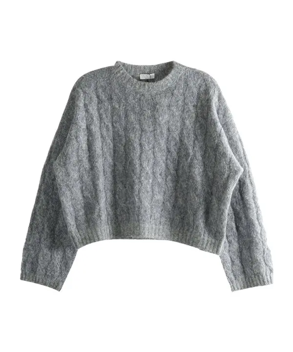 Brunello Cucinelli Crewneck Knitted Sweater - Gray