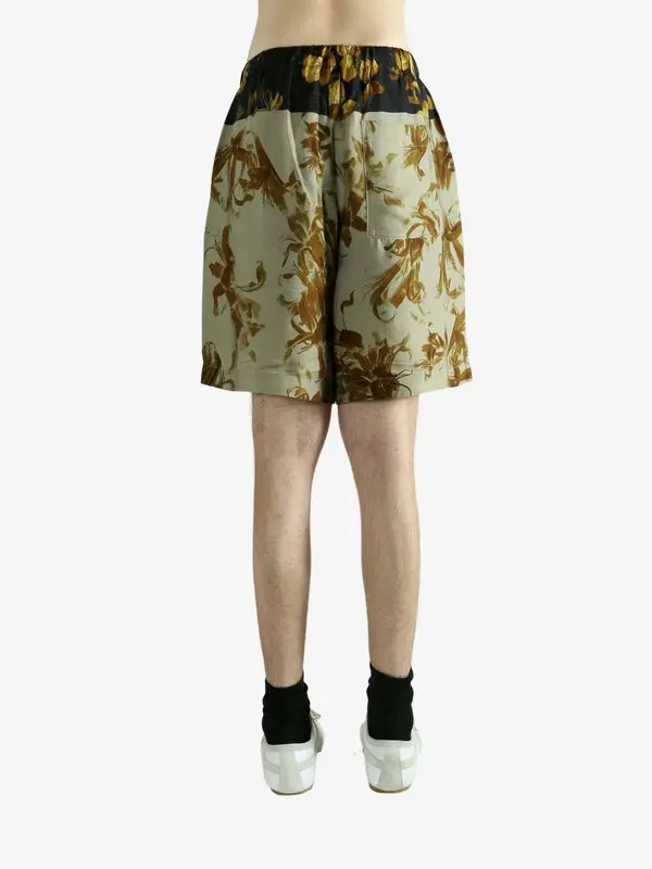 Dries Van Noten Floral Print Drawstring Shorts