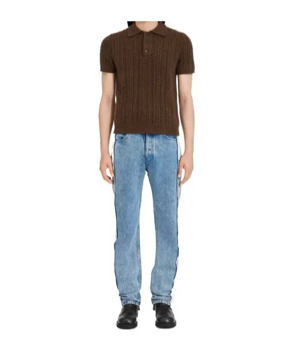 MAISON MARGIELA Cable-knit Polo Shirt