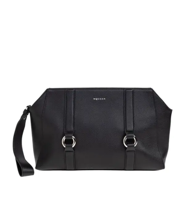 Alexander McQueen Farringdon Ring Detail Pouch - Black