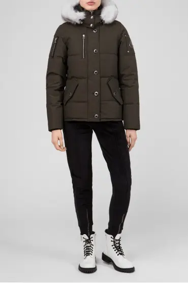 Moose Knuckles 3q Padded Down Jacket With Fur Trimmed Hood