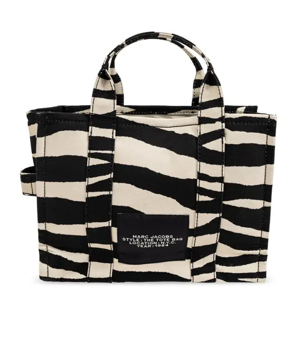 Marc Jacobs Zebra-print Logo Detailed Medium Tote Bag